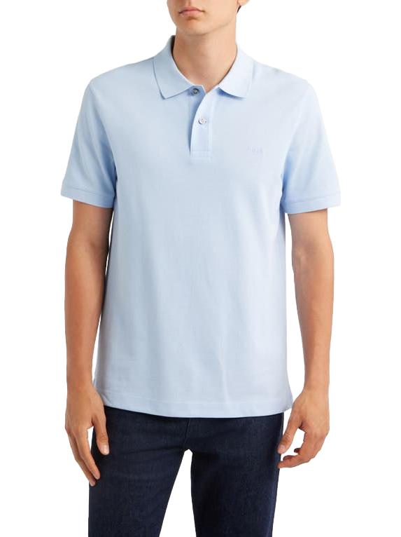 BOSS pallas solid cotton piqué polo